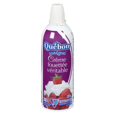 Québon Crème fouettée véritable 20% M.G. 225g | Plaisirs laitiers