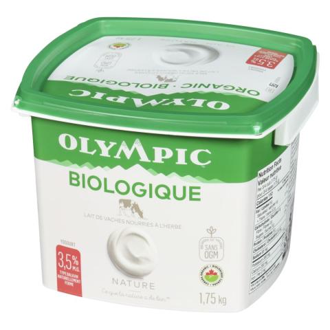 Olympic Yogourt biologique nature de type balkan 3.5% M.G. 1.75kg ...