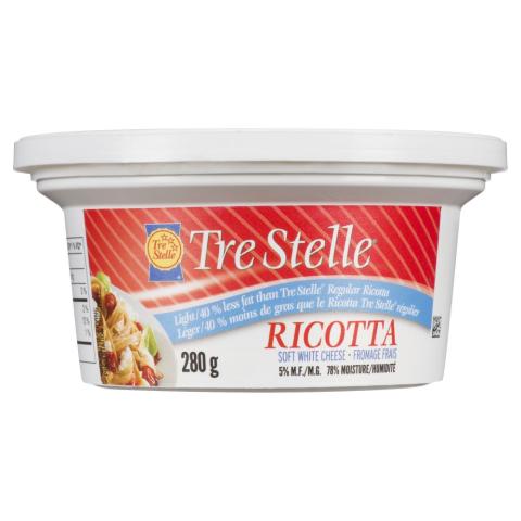 Tre Stelle Ricotta légère 280g | Plaisirs laitiers