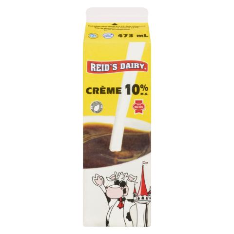 Reid's Dairy Crème 10% M.G. 473ml | Plaisirs laitiers