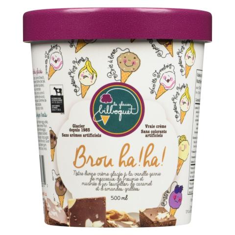 Le glacier bilboquet Crème glacée brou-ha!-ha! 500ml | Plaisirs laitiers