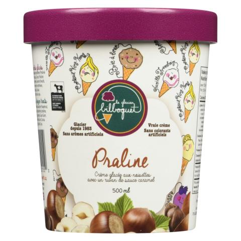Le glacier bilboquet Crème glacée pralinée 500ml | Plaisirs laitiers