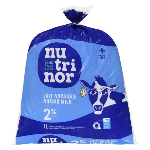 Nutrinor Lait partiellement écrémé 2% M.G. 4L | Plaisirs laitiers