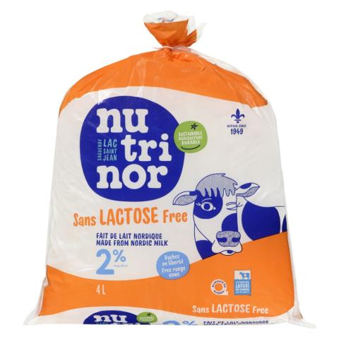 Nutrinor Lait nordique partiellement écrémé sans lactose 2% M.G. 4L ...