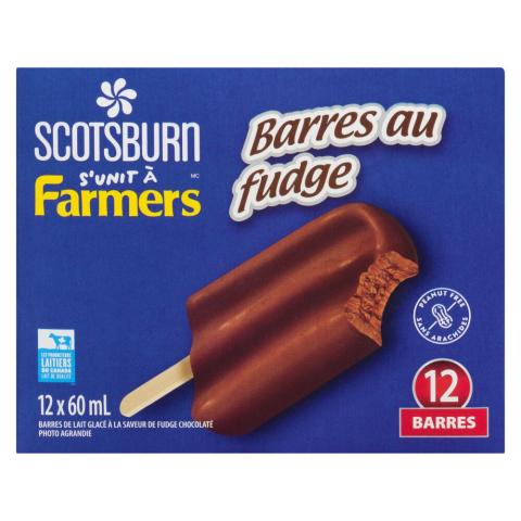 Scotsburn s'unit à Farmers Barres au fudge 12x60ml | Plaisirs laitiers