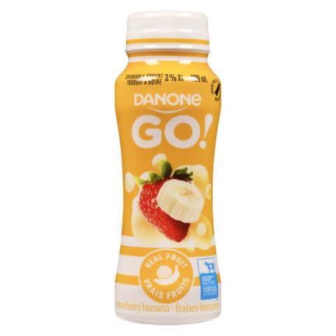 Go! Yogourt à boire fraises 2% M.G. 190ml | Plaisirs laitiers