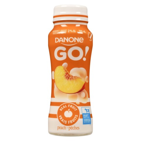 Go! Yogourt à boire pêches 2% M.G. 190ml | Plaisirs laitiers