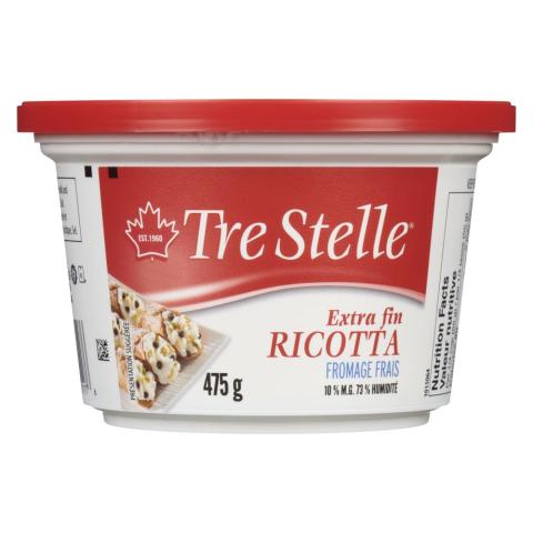 Tre Stelle Ricotta extra fin 475g | Plaisirs laitiers