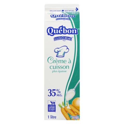 Québon Crème à cuisson 35% M.G. 1L | Plaisirs laitiers