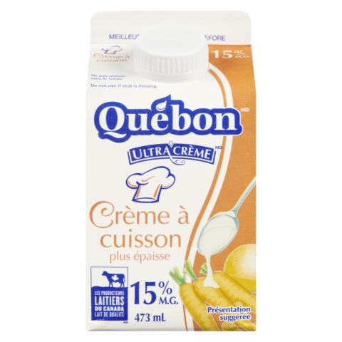 Québon Crème à cuisson 15% M.G. 473ml | Plaisirs laitiers