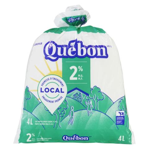 Québon Lait partiellement écrémé 2% M.G. 4L | Plaisirs laitiers