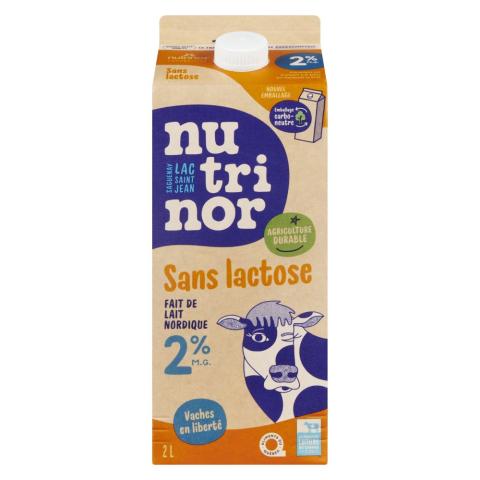 Nutrinor Lait nordique partiellement écrémé sans lactose 2% M.G. 2L ...