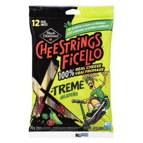 Ficello Fromage effilochable x-treme jalapeño 252g | Plaisirs laitiers
