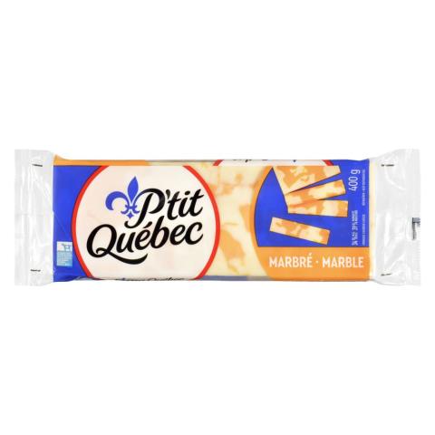 P'tit Québec Cheddar marbré 400g | Plaisirs laitiers