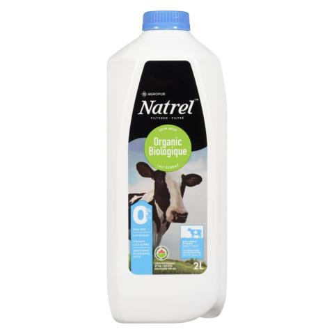 Natrel Lait écrémé biologique 0% M.G. 2L | Plaisirs laitiers
