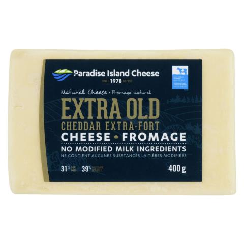Paradise Island Cheese Cheddar extra-fort blanc 400g | Plaisirs laitiers