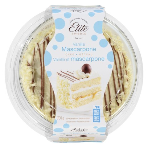 Elite Sweets Gâteau vanille et mascarpone 700g | Plaisirs laitiers