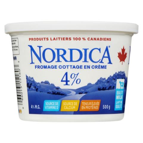 Nordica Fromage cottage 4% M.G. 500g | Plaisirs laitiers