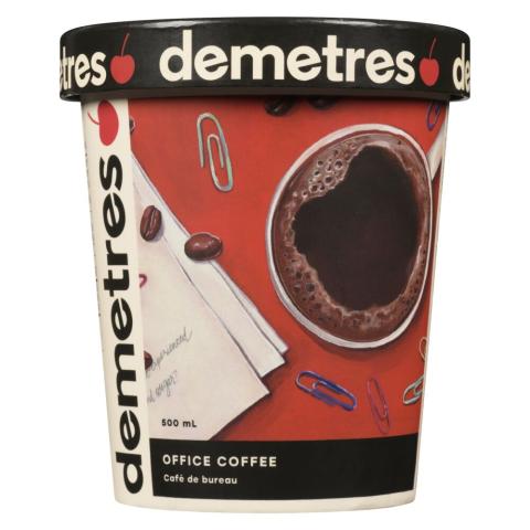 Demetres Crème glacée café de bureau 500mL | Plaisirs laitiers