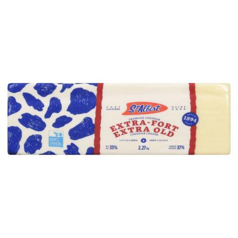 St-Albert Cheddar extra-fort blanc 2.27kg | Plaisirs laitiers